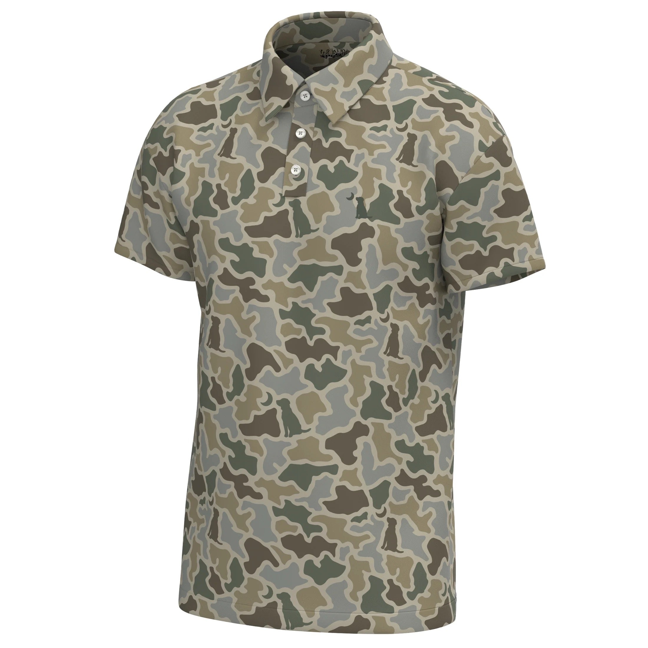 Local Boy Dirty Myrtle Polo- Sand Dog & Moon Camo – Southern Gentleman